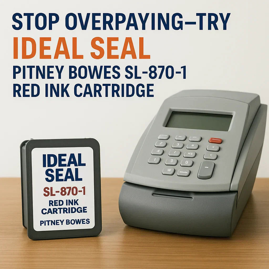 Try Ideal Seal Pitney Bowes SL-870-1 Red Ink Cartridge – Label Supply Mart