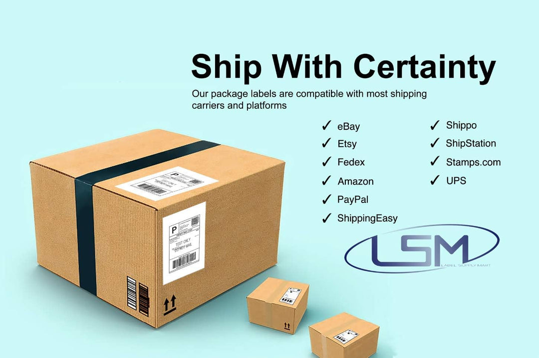 IDEALSEAL Half Sheet Self Adhesive Shipping Labels for Laser & Inkjet ...