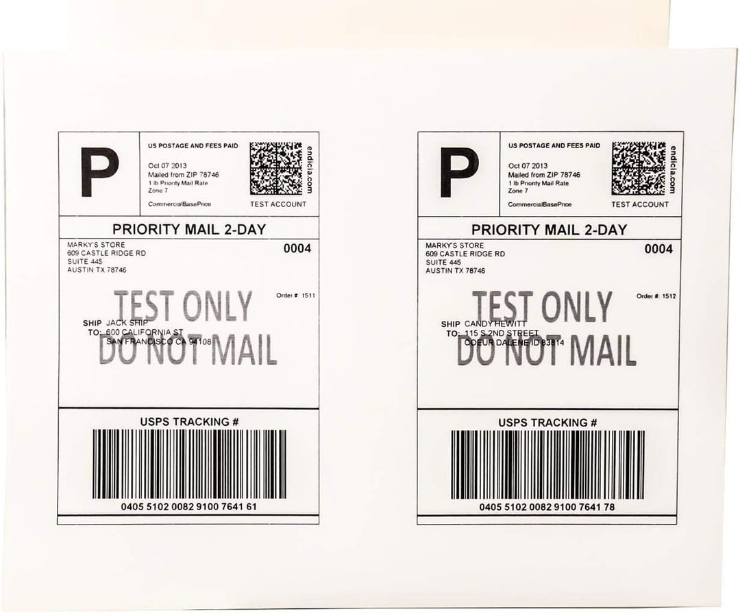 IDEALSEAL Half Sheet Self Adhesive Shipping Labels for Laser & Inkjet ...