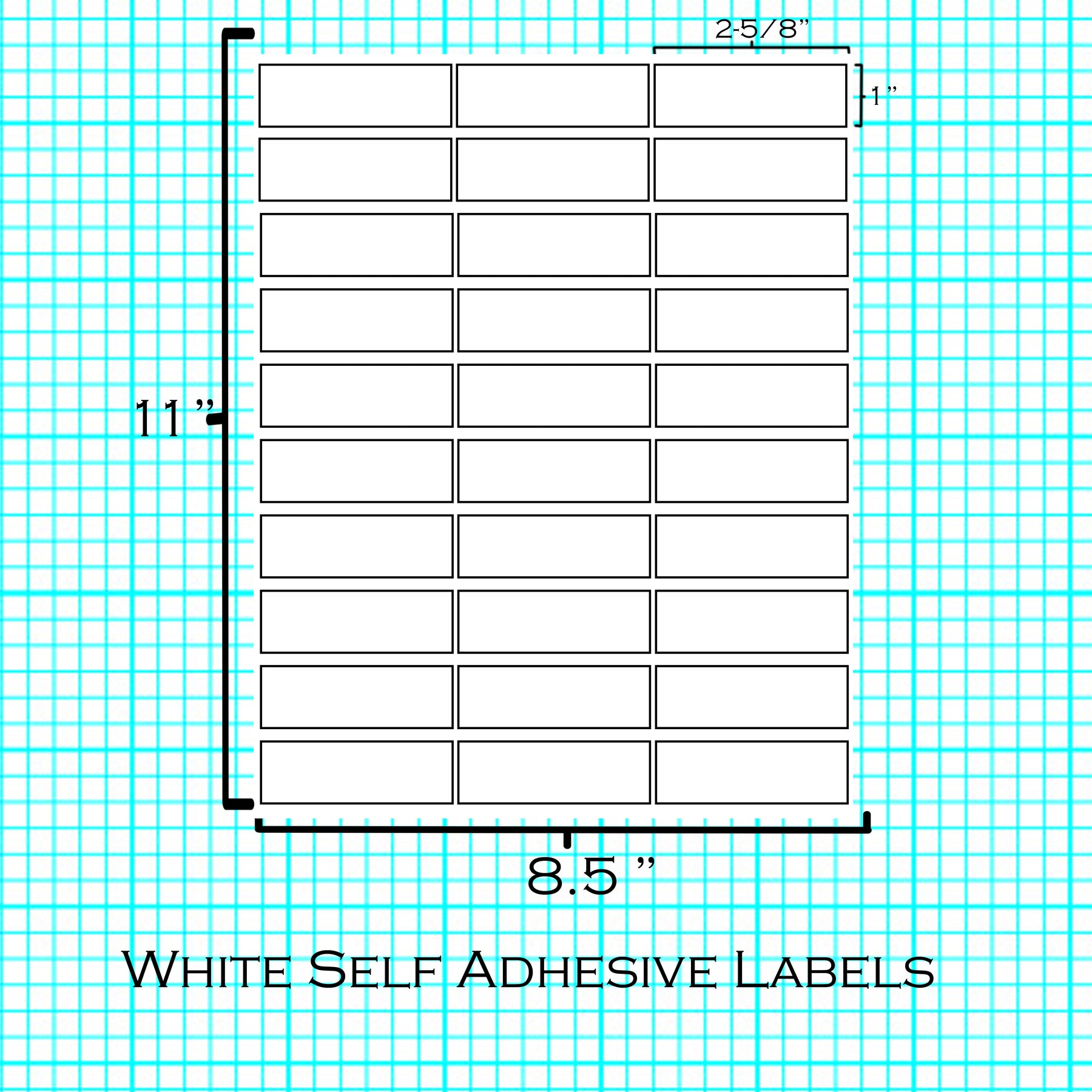8.5x11 Laser Labels – 30/Sheet for Inkjet & Laser – Label Supply Mart